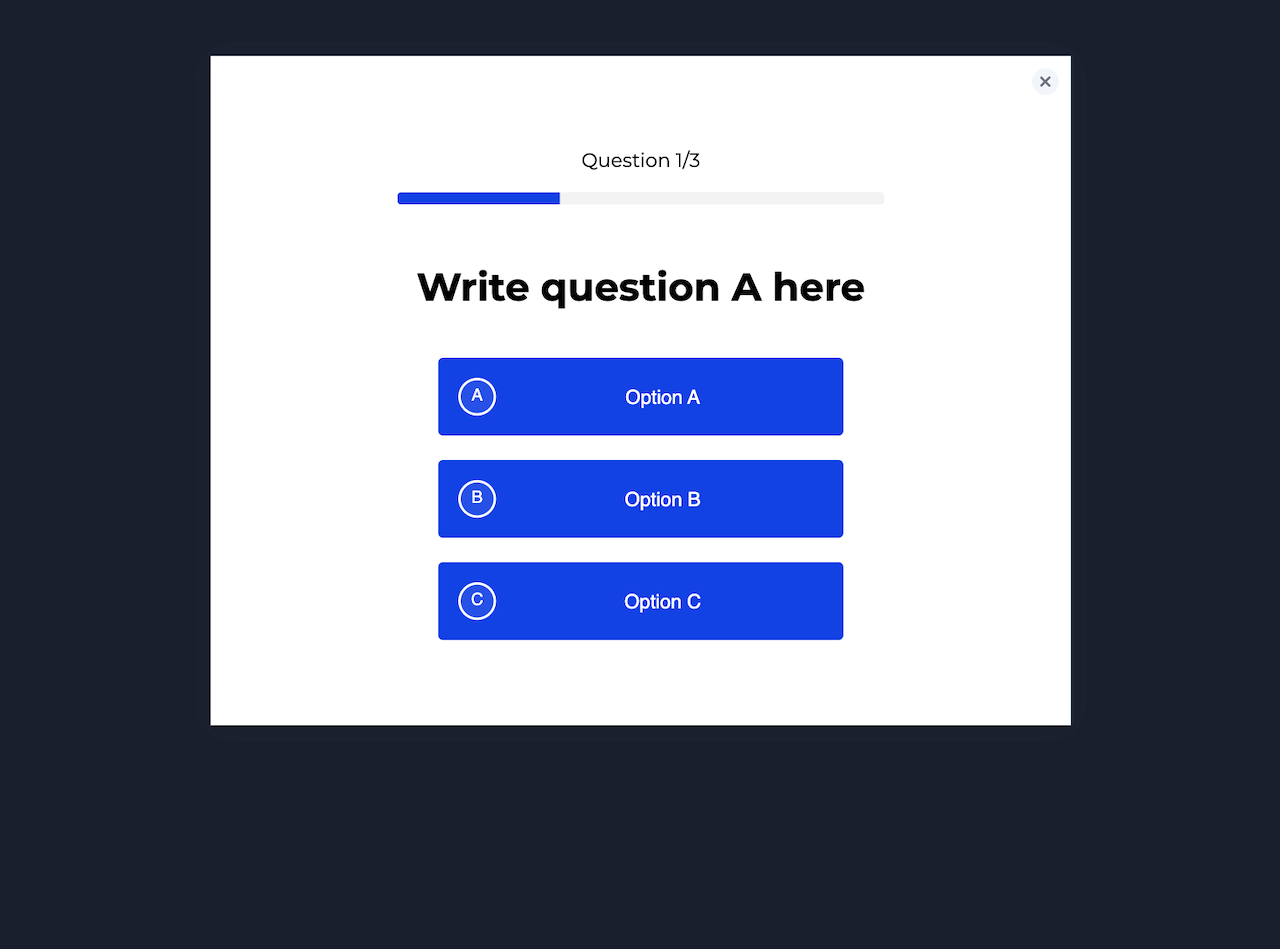 Simple Quiz Popup Template | ConvertFlow