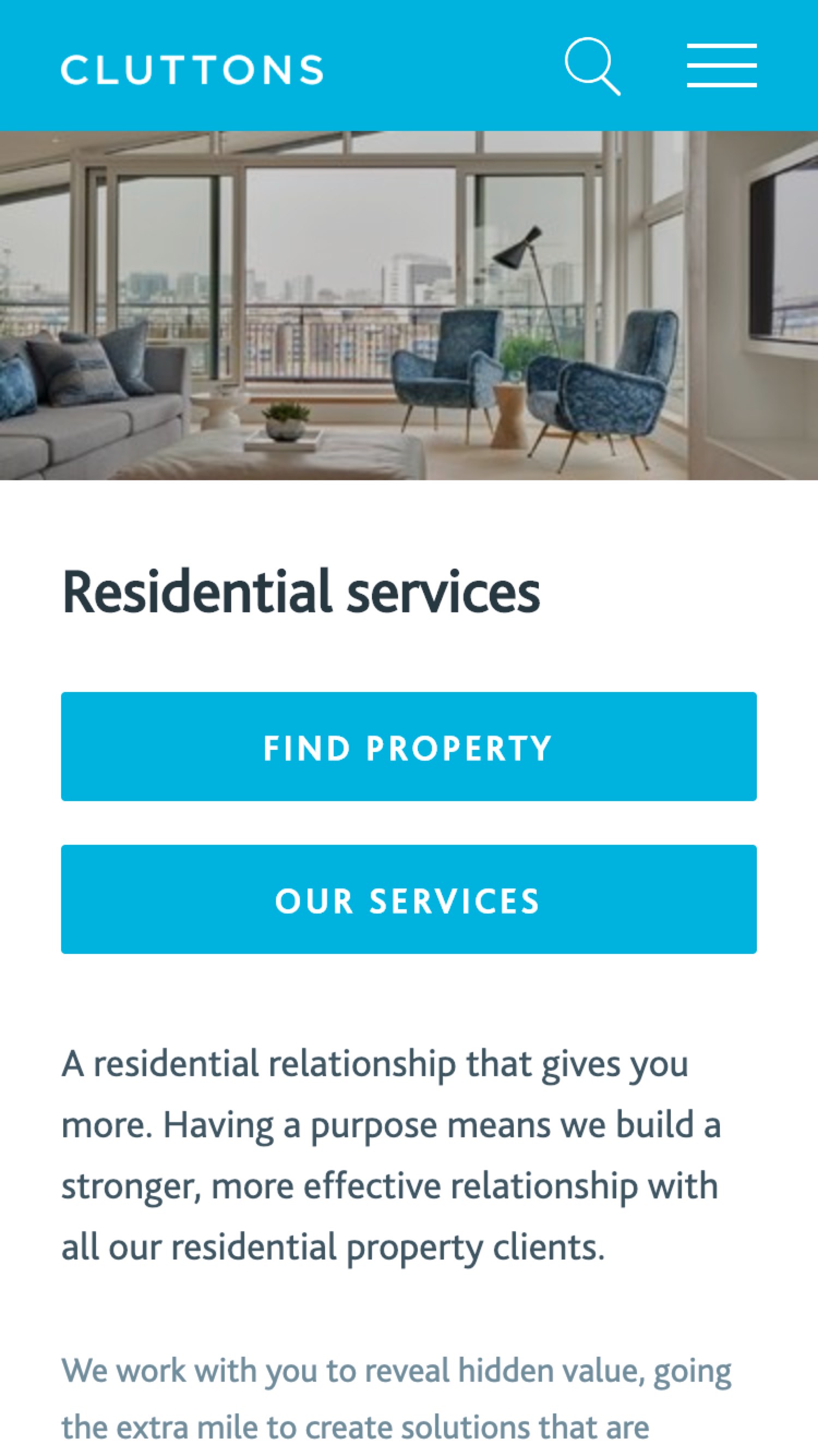 Highly-engaging online presence for UK property brand Cluttons | Starberry