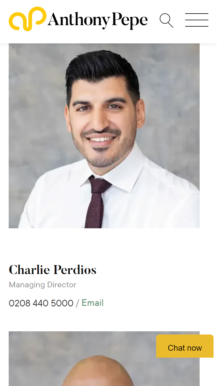 Action-driven web design: Anthony Pepe estate agents | Starberry