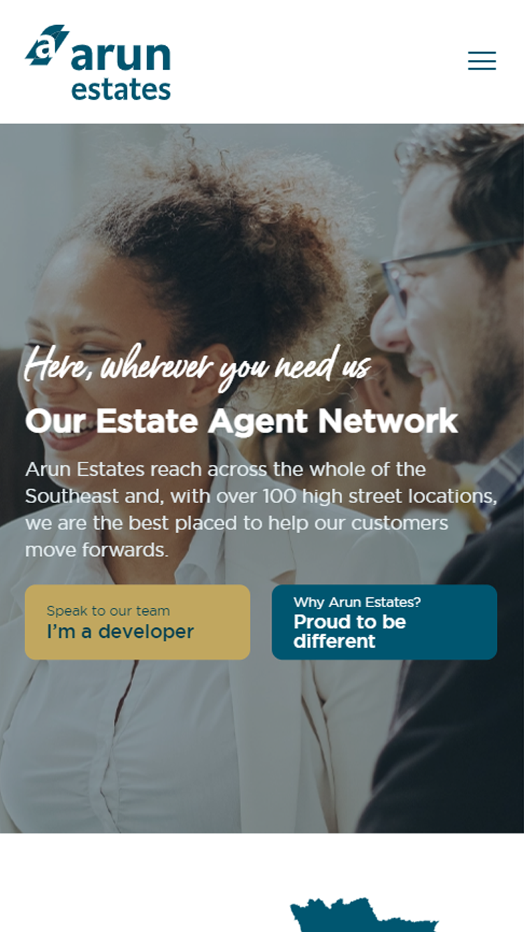 A fully functional website design for Arun Estates