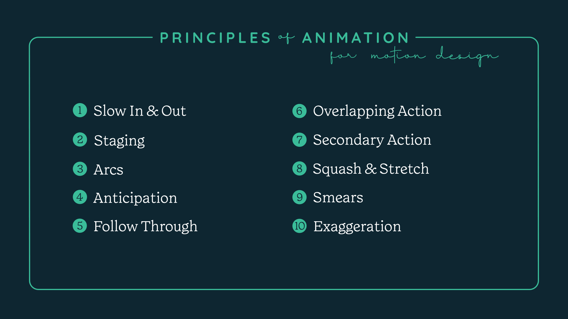 Principles of Animation for Motion Designers
