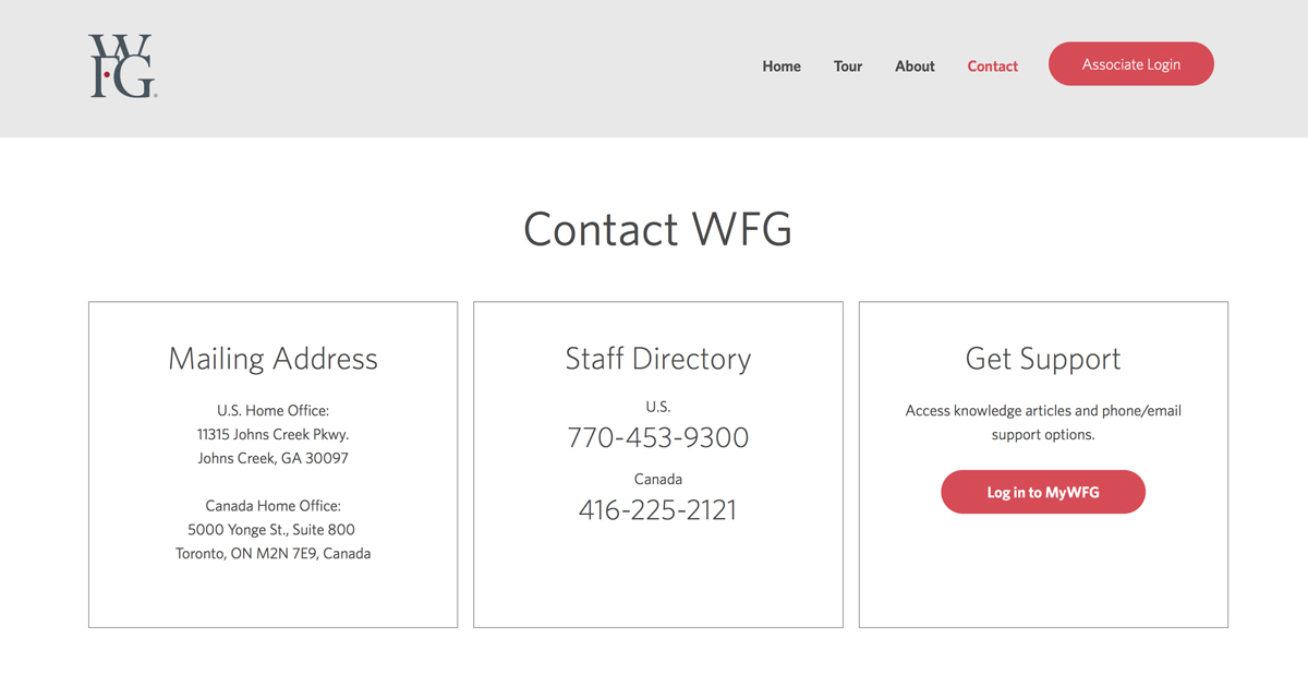 Contact World Financial Group - Home Office