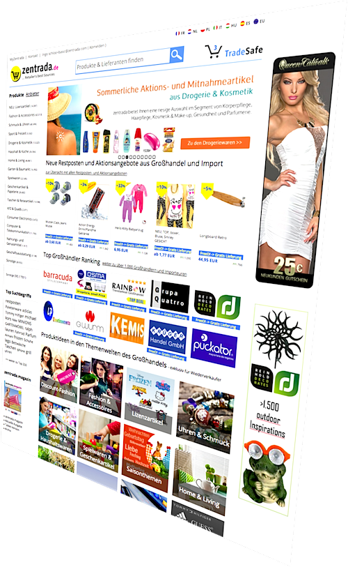 zentrada mediagegevens voor groothandels verkopen