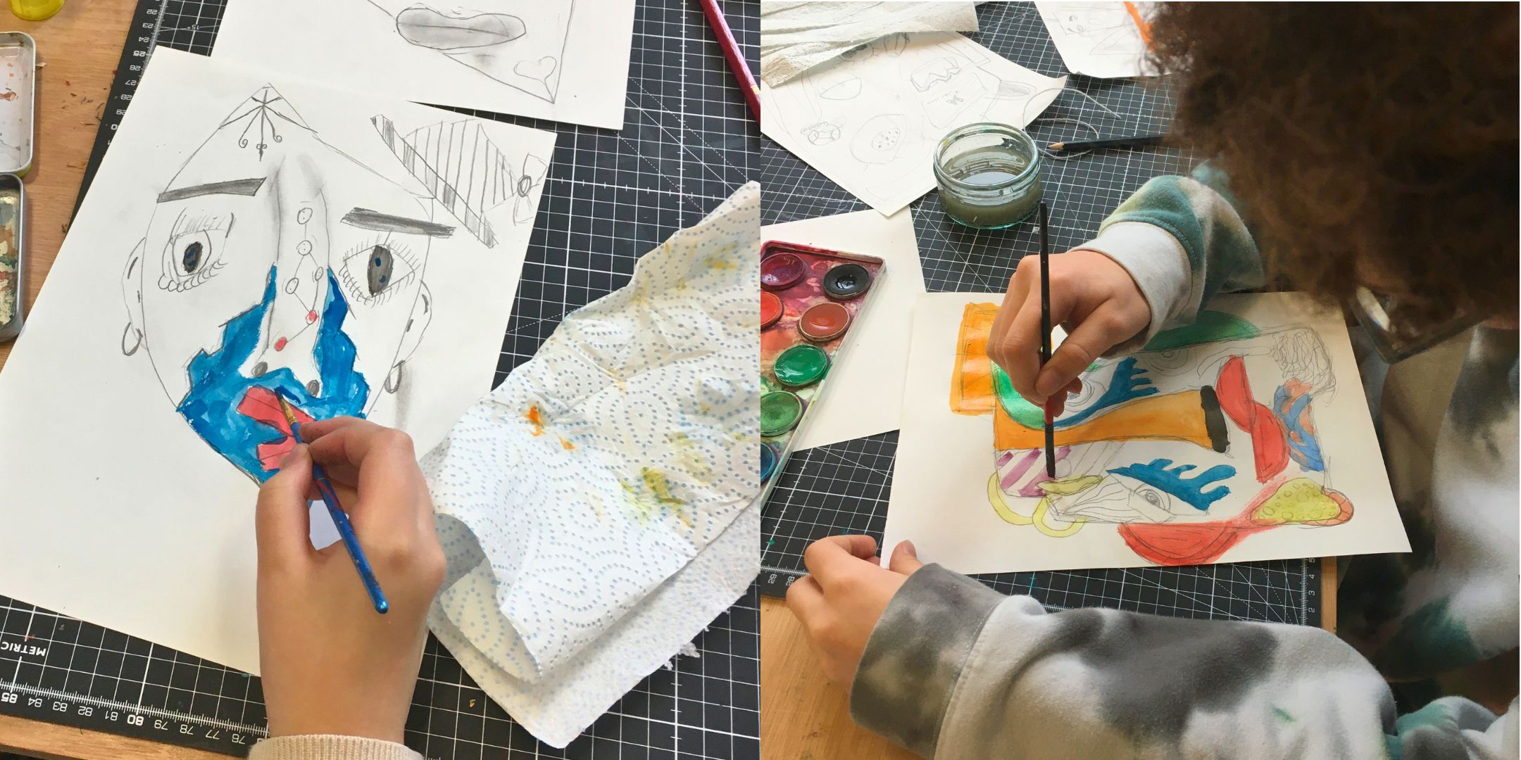 Picasso maskers bij de Talentklas - Art-S-Cool.nl