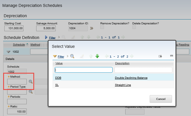 New Functionality in Maximo 7.6.0.3 - Asset Depreciation Schedules ...