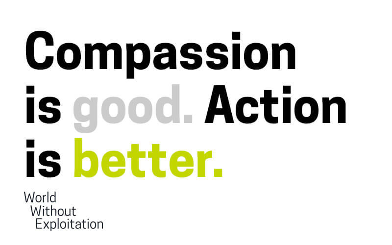 Commit to creating a world without exploitation