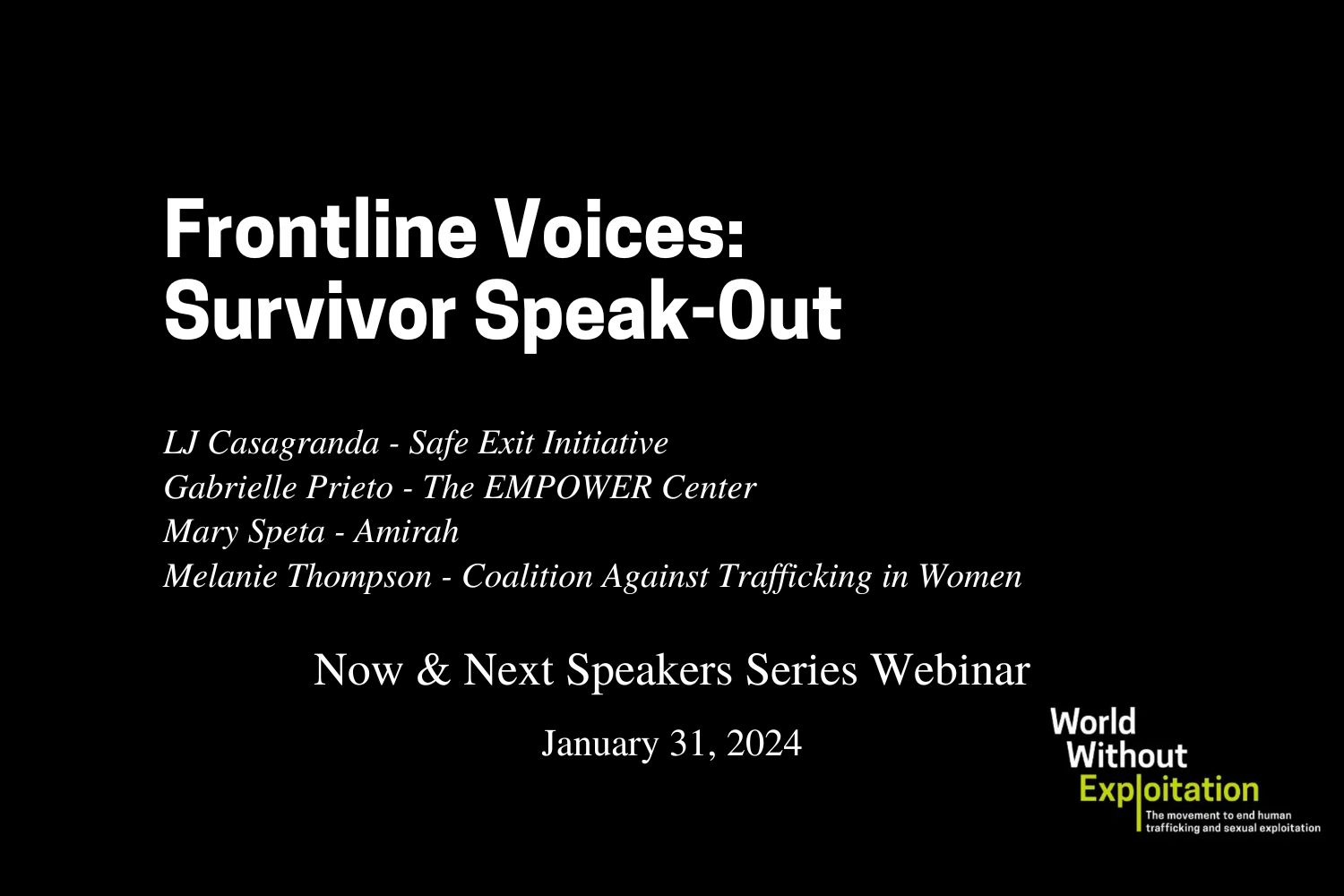 Now & Next Speaker Series Online