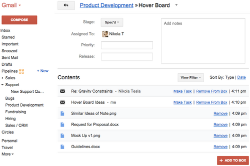 CRM for Product Development | Streak - CRM for Gmail