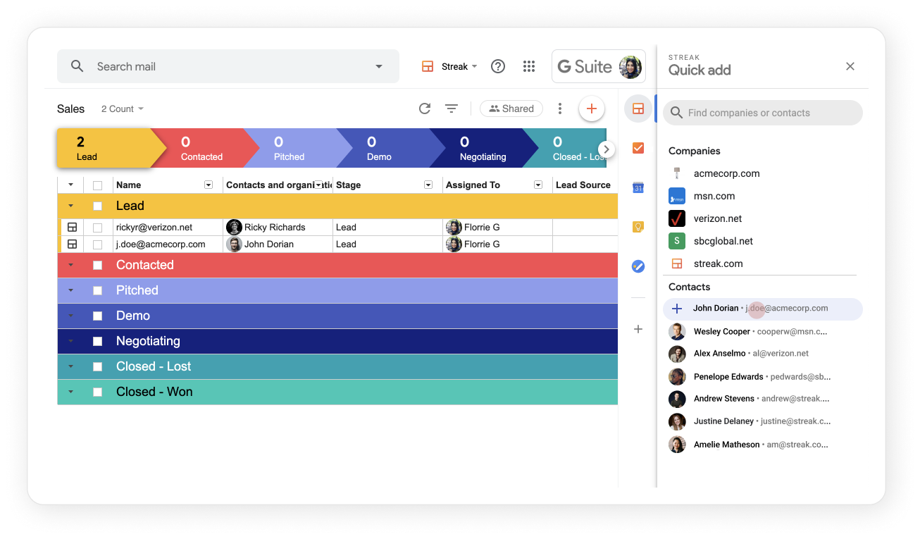 The fastest way to fill in your pipelines - Streak