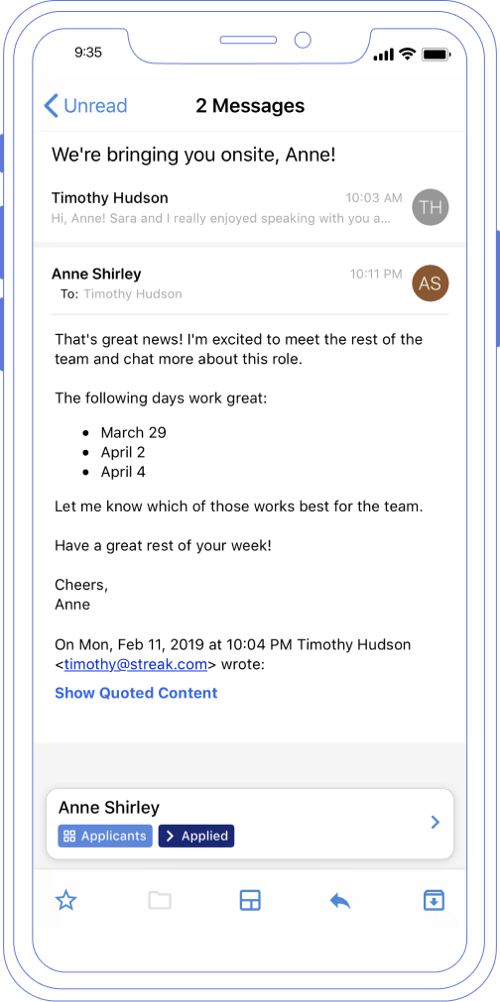 A new inbox experience on iOS - Streak
