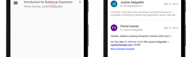View email and customer details on Android - Streak