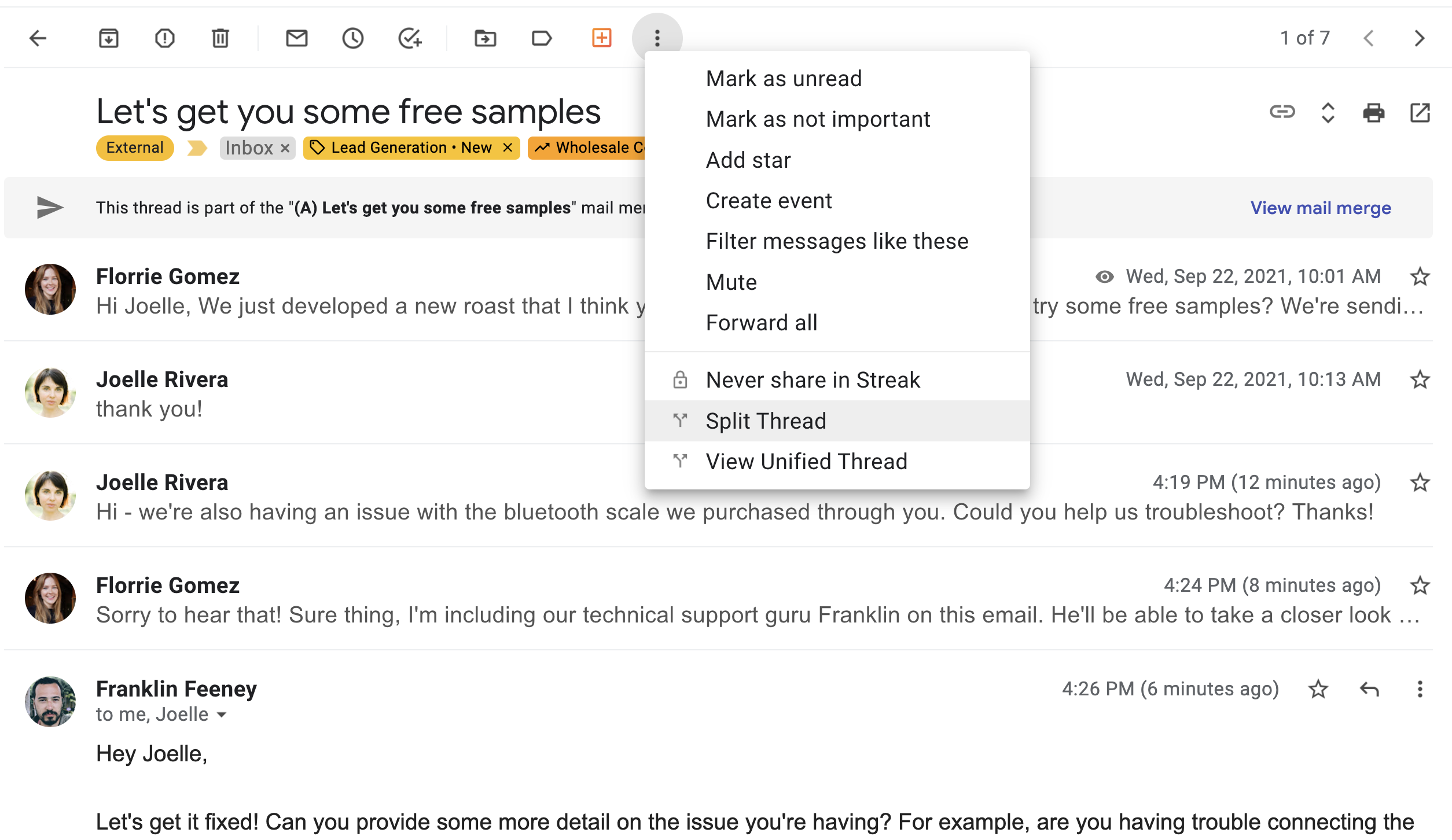 How To Separate Email Threads In Gmail Streak