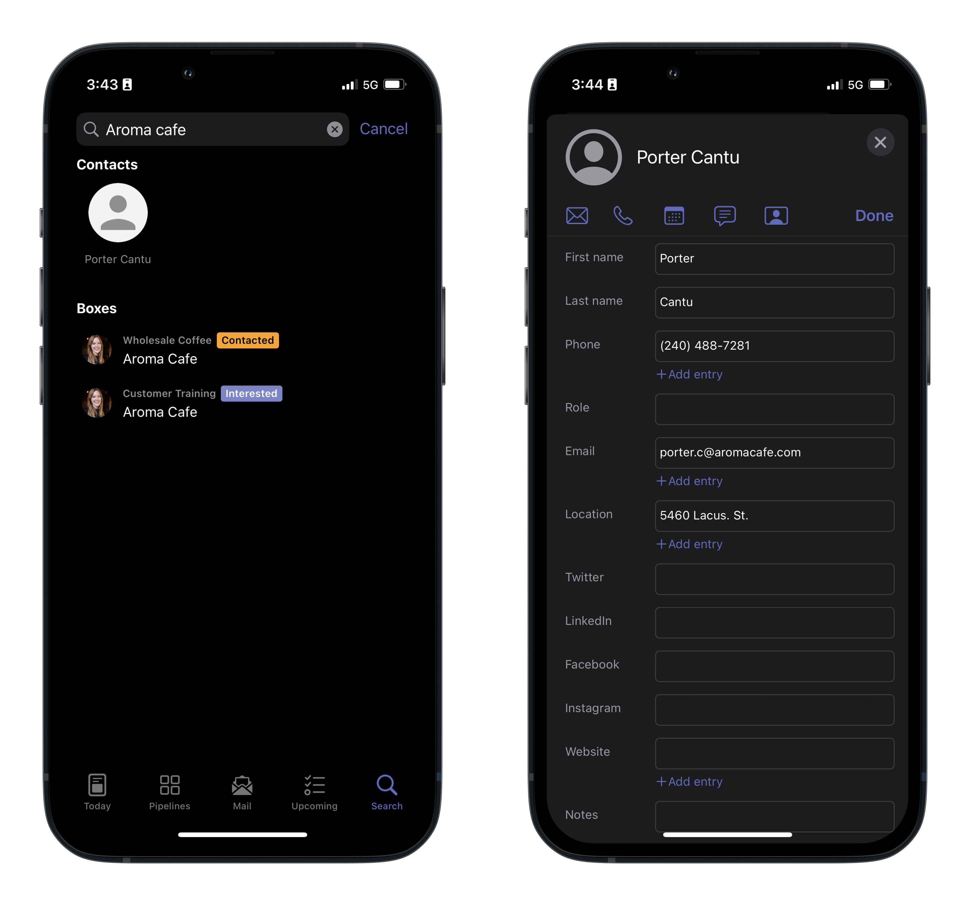Add and edit CRM contacts on the go with Streak iOS app - Streak