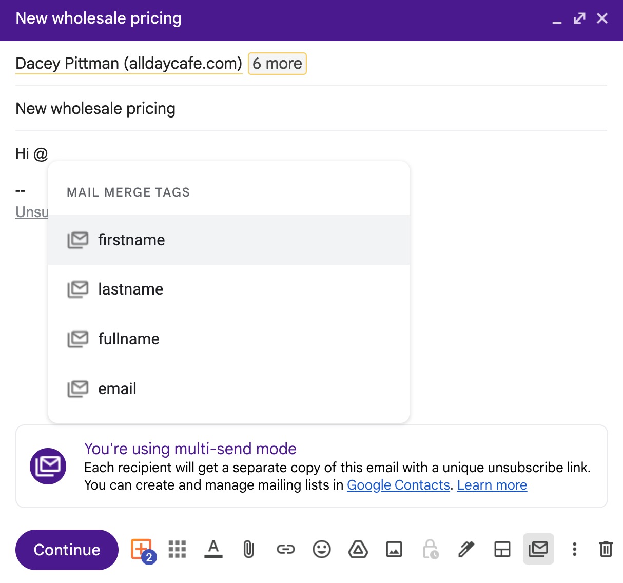 New Gmail mail merge (previously Gmail multi-send) - Streak