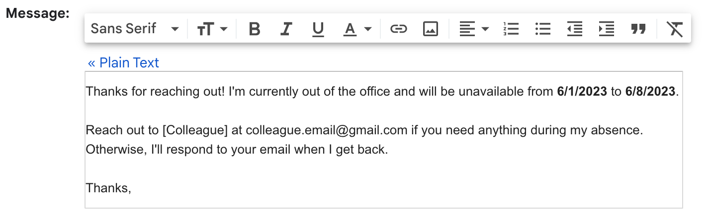 How To Write And Schedule A Professional Out Of Office Message 10 