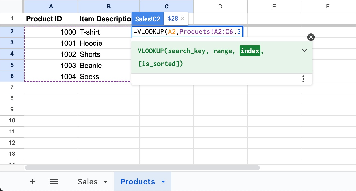 How to use a VLOOKUP in Google Sheets - Streak