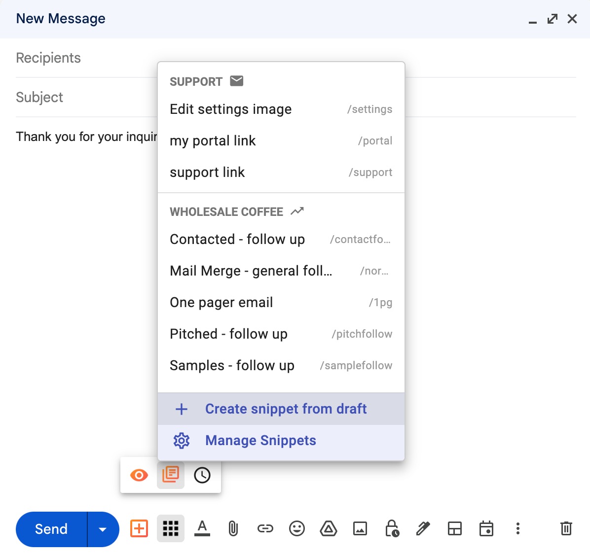 Two simple methods to create a Gmail canned response - Streak