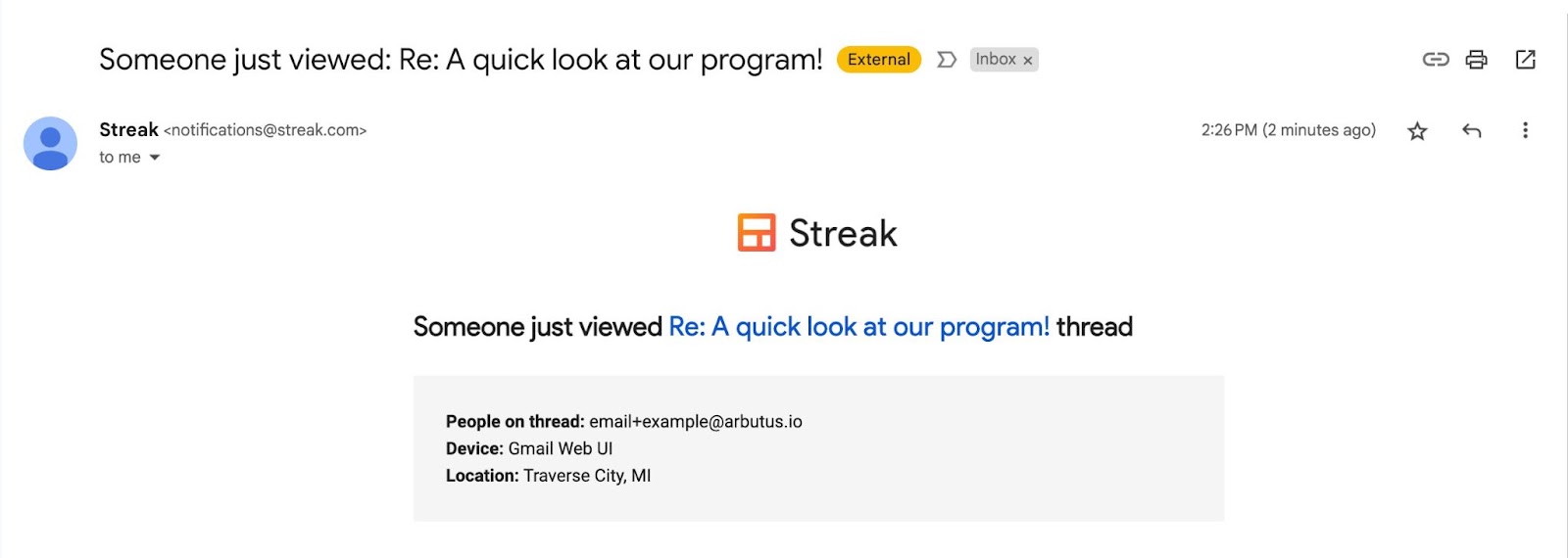 Free email tracking in Gmail - Streak