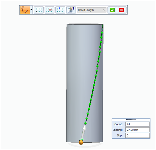 Creating Holes around a Tube in a Helical Pattern