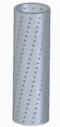 Creating Holes around a Tube in a Helical Pattern
