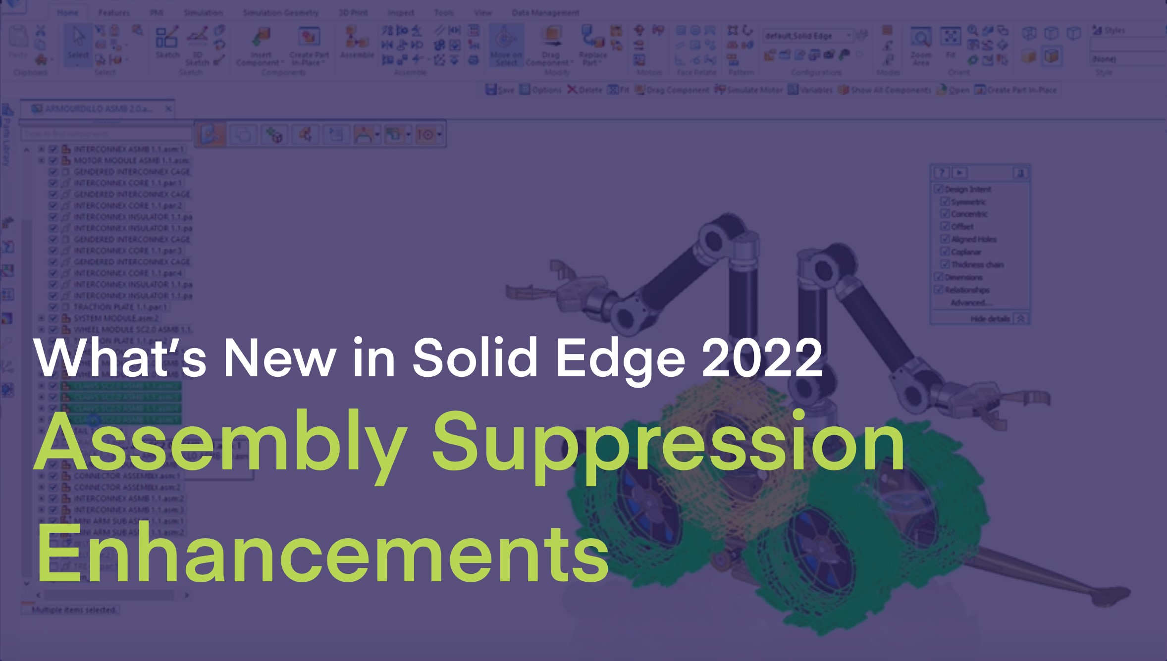 What's New in Solid Edge 2022: Assembly Suppression