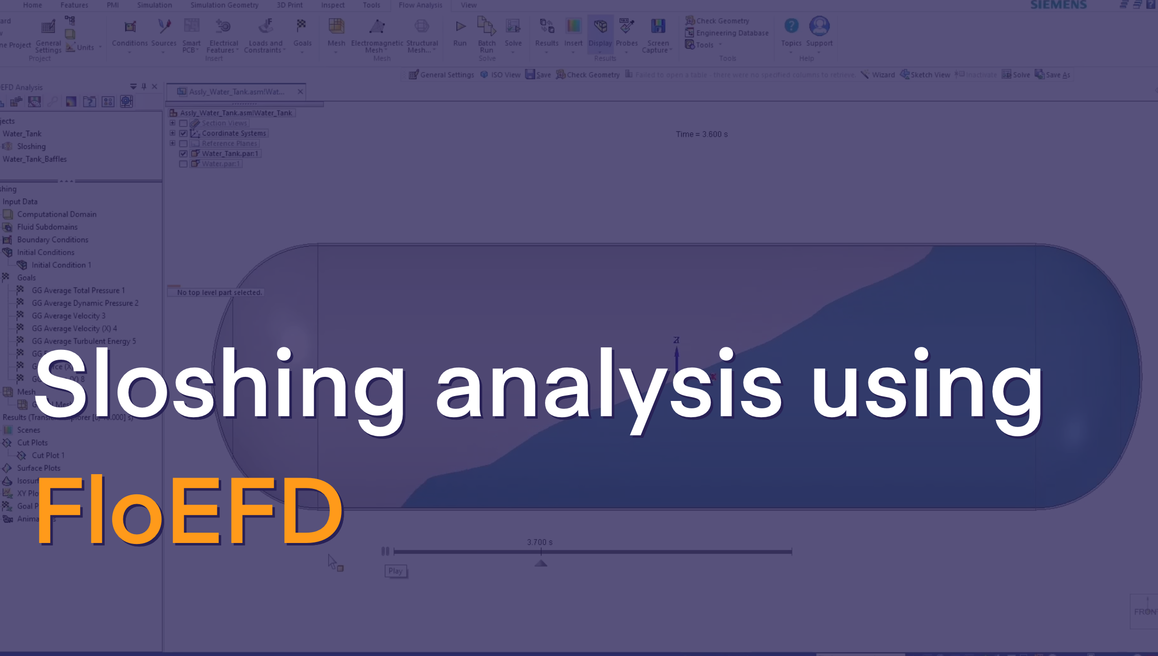 Sloshing Analysis using FloEFD