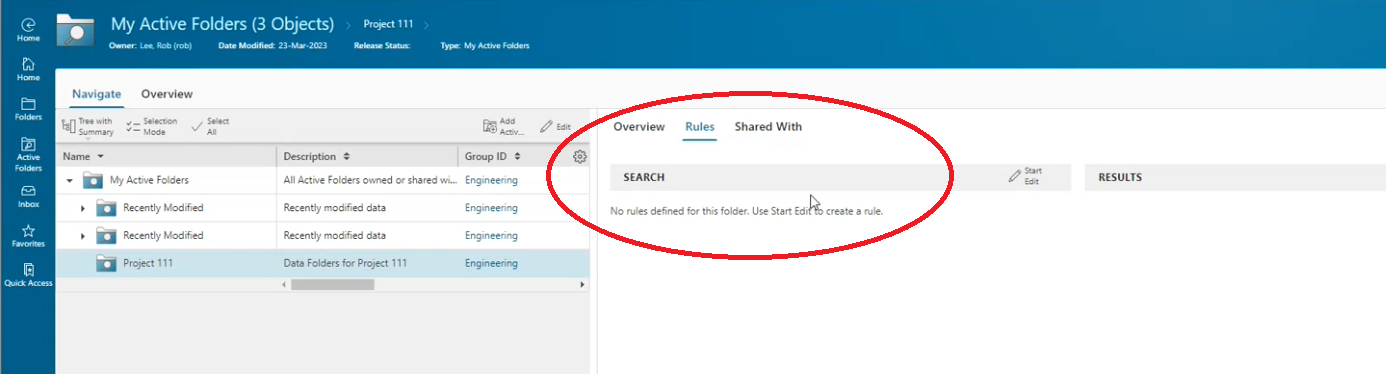 Active Workspace & Active Folders in Teamcenter