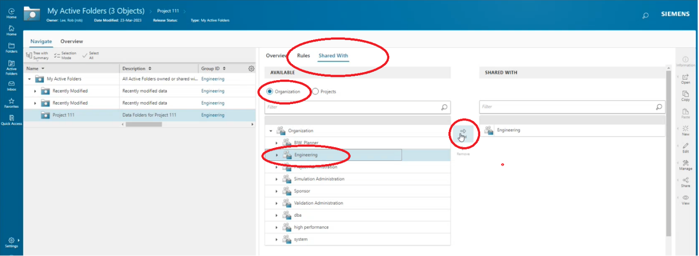 Active Workspace & Active Folders in Teamcenter