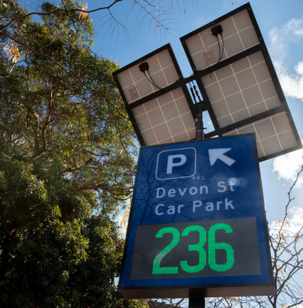 Solar powered way finding signage