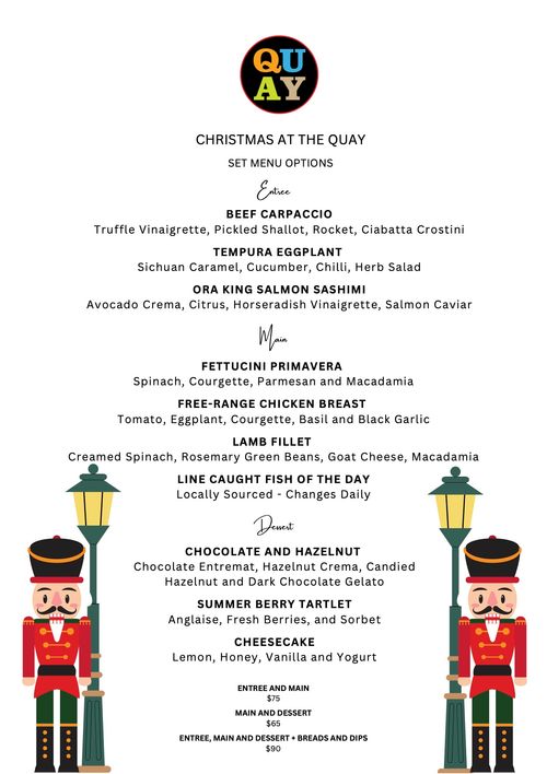 Christmas Set Menu | The Quay Cafe, Restaurant & Bar Whangarei