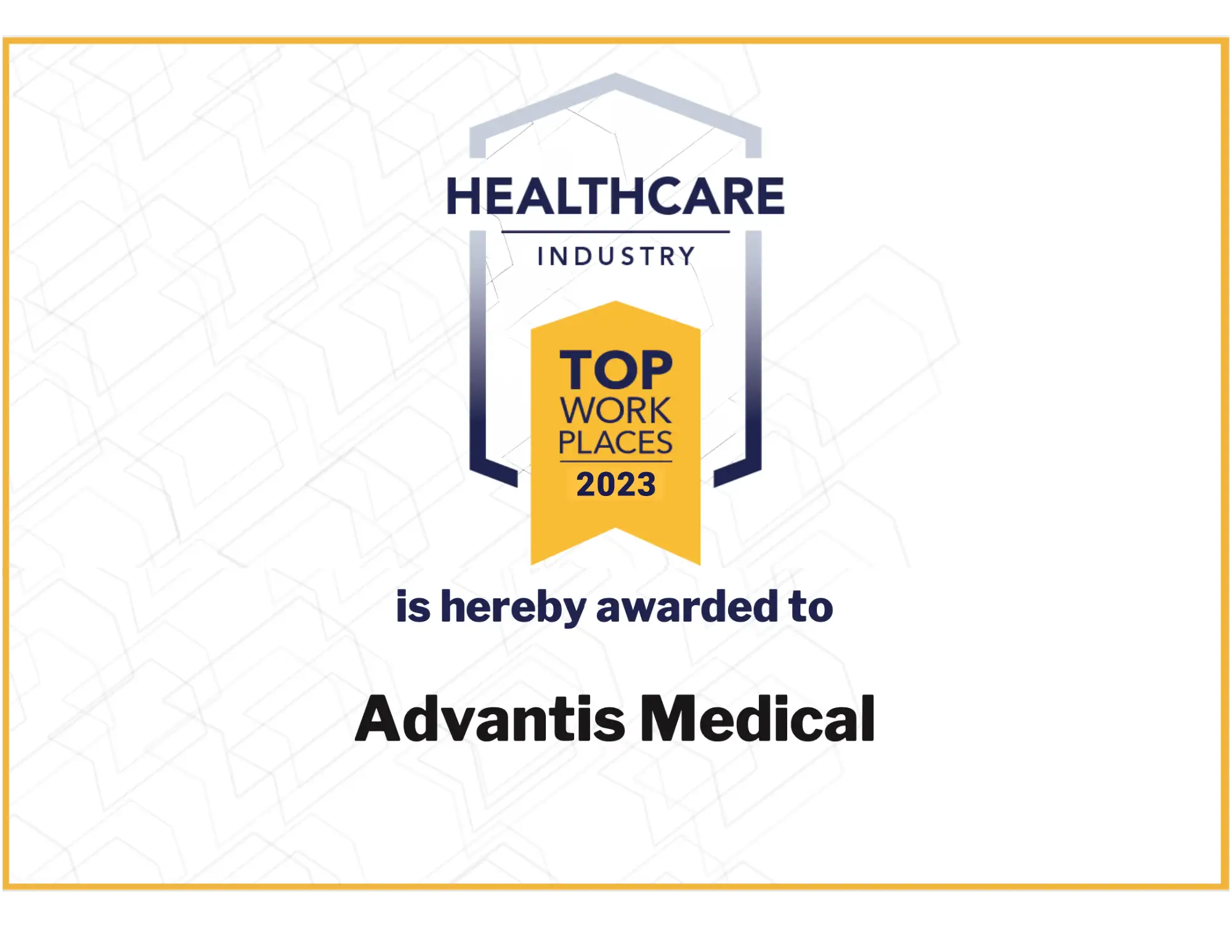 Advantis Medical Named as a 2023 Top Place to Work in Healthcare