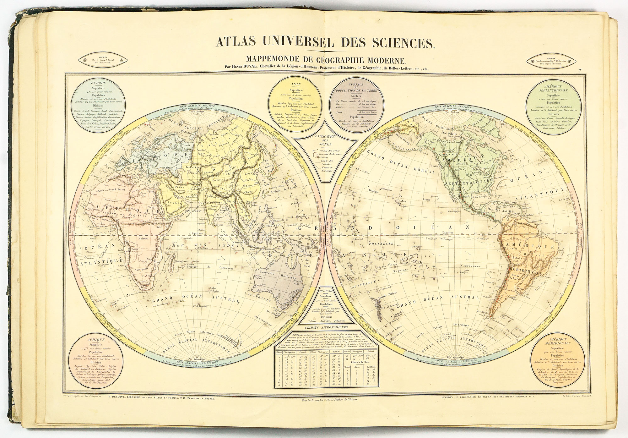Atlas Universel des Sciences, 1844