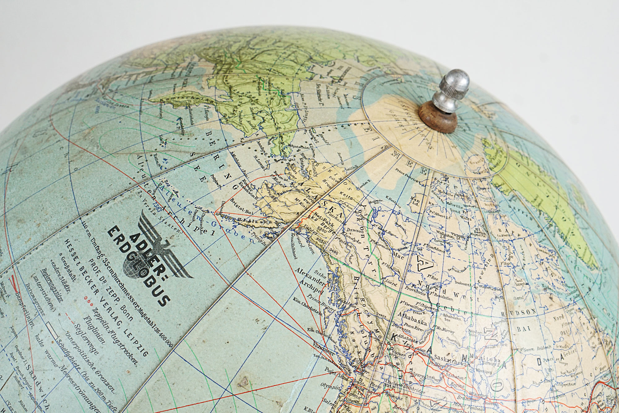 Rare German Adler-Erdglobus Globe, 1938