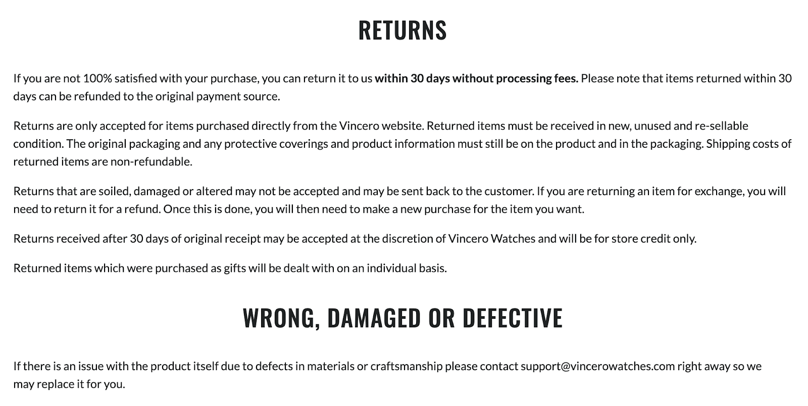 Return Policy Template Generator