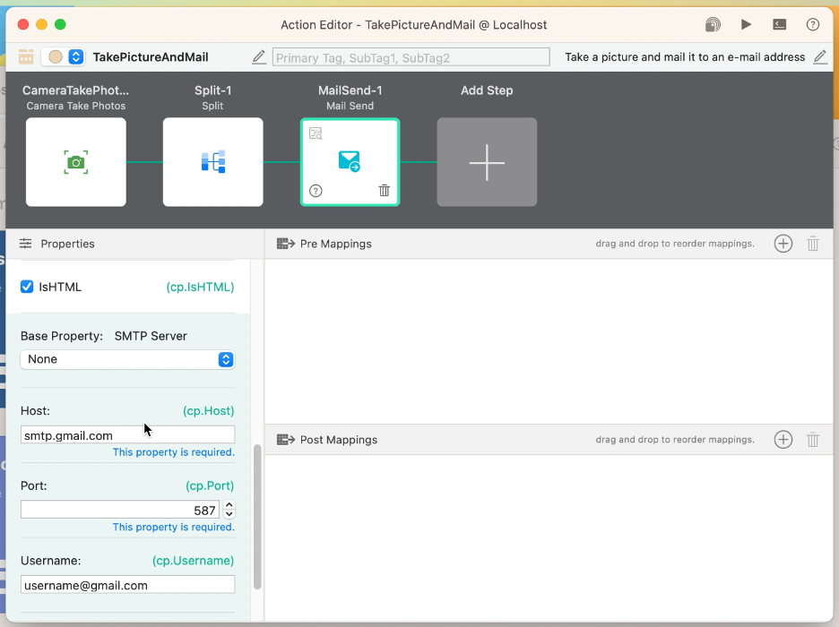 Tutorial: How to use Sensors to Trigger Photos and Send them via E-Mail