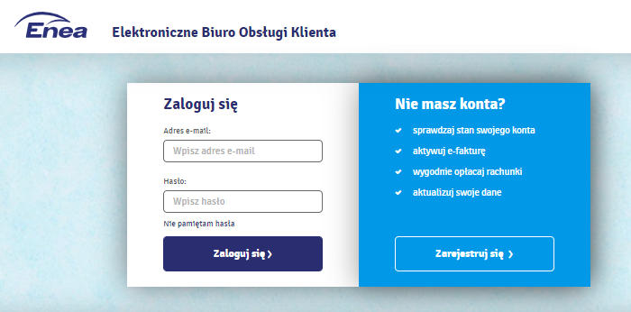 eBOK przez Internet - Energa24, Mój Tauron, Enea, PGE, Innogy