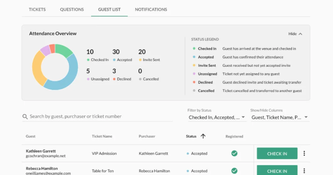 Event ticketing platform for nonprofits