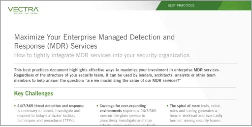 Vectra Managed Detection and Response (MDR) Services - Vectra AI