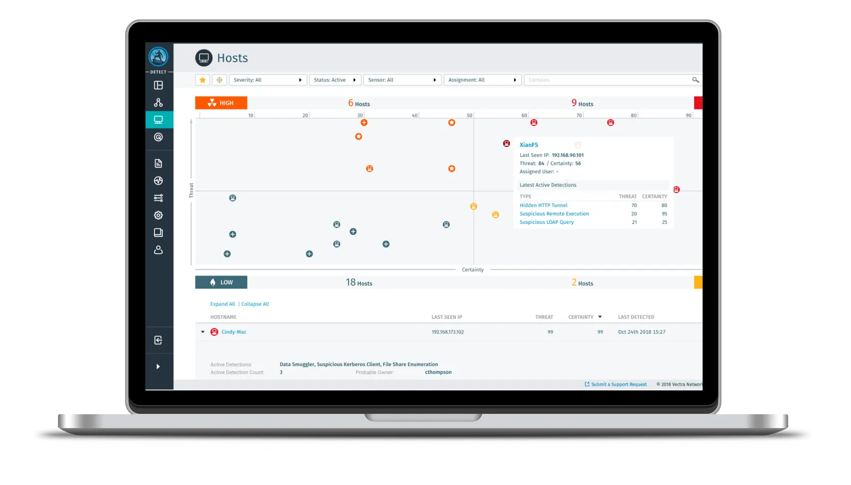 Vectra Cognito Platform - Detect, Recall, Stream