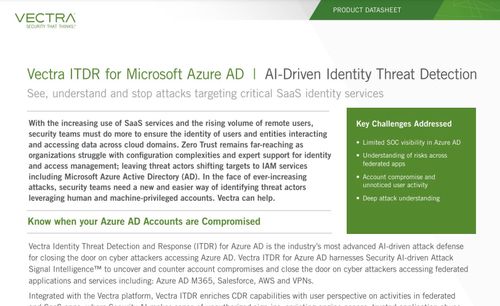 Datasheets | Vectra IDR for Microsoft Azure AD