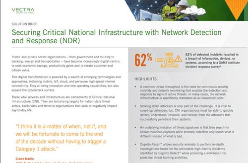 Cybersecurity Solution for Critical National Infrastructure | Vectra AI