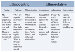 The Developmental Model of Intercultural Sensitivity (DMIS)
