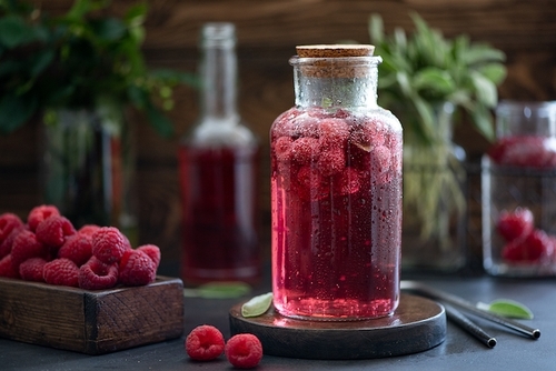 Spiked Raspberry Cordial