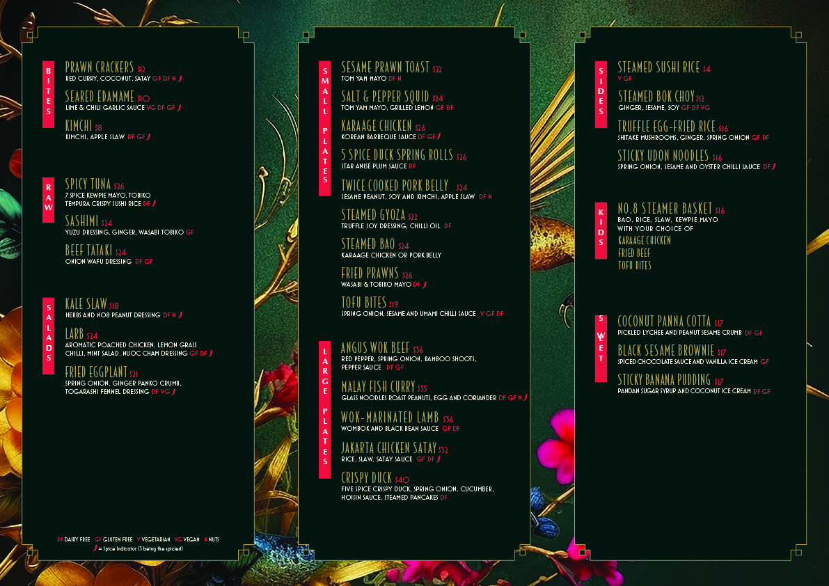 No 8 Menus | No.8 Whangarei | Restaurant & Bar