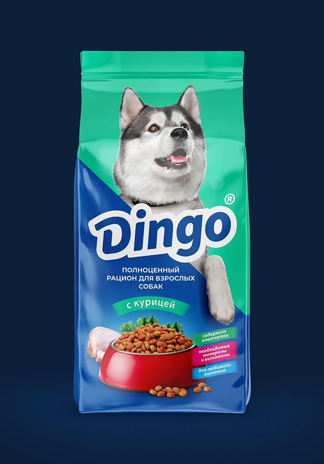DINGO — полноценный рацион для собак — CUBA Branding