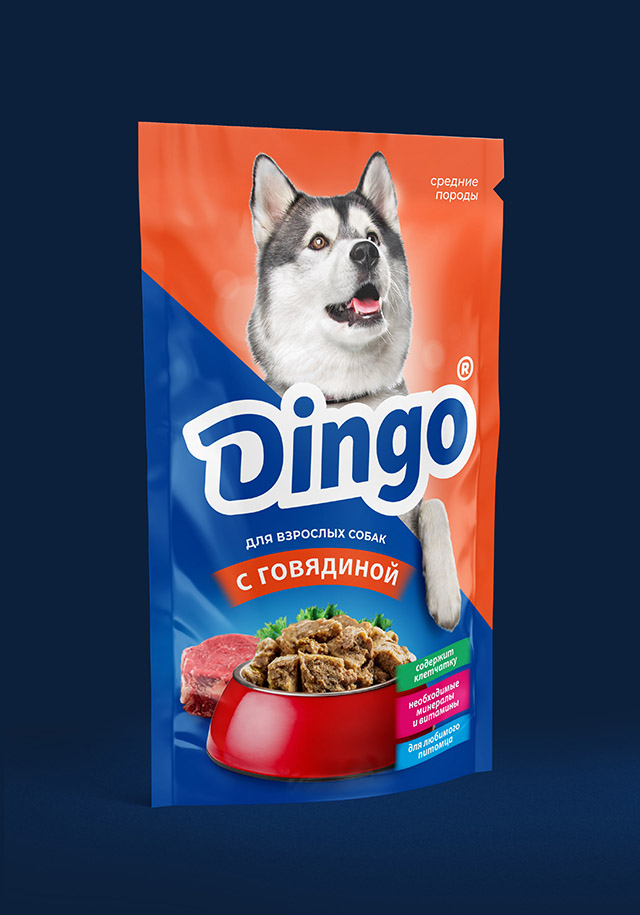 DINGO — полноценный рацион для собак — CUBA Branding