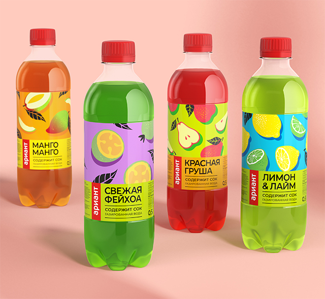 Сладкие газированные напитки Ариант — CUBA Branding