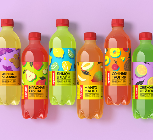 Сладкие газированные напитки Ариант — CUBA Branding