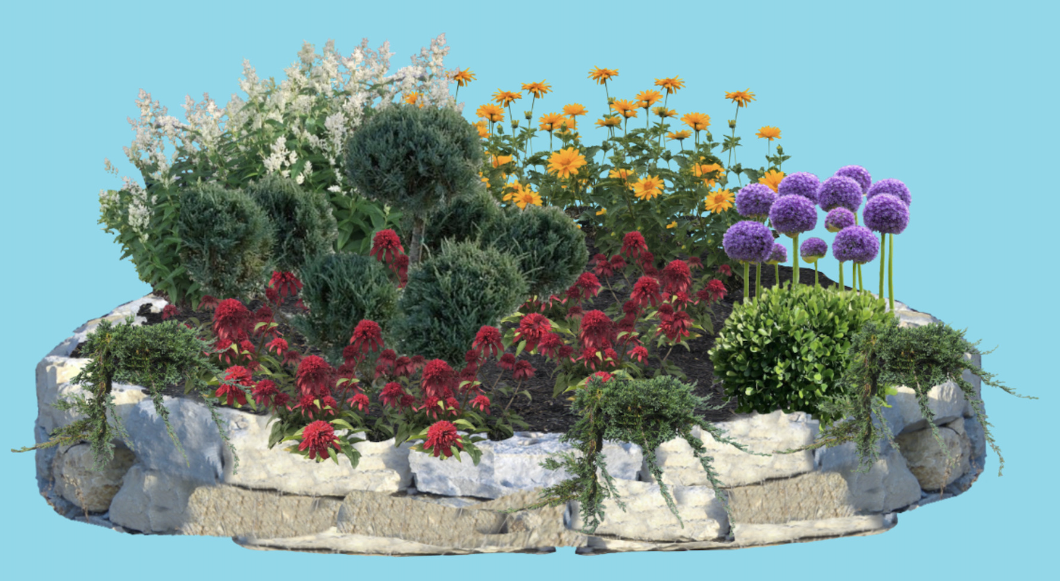 iScape for Landscape Design: Flower Islands Inspiring Ideas