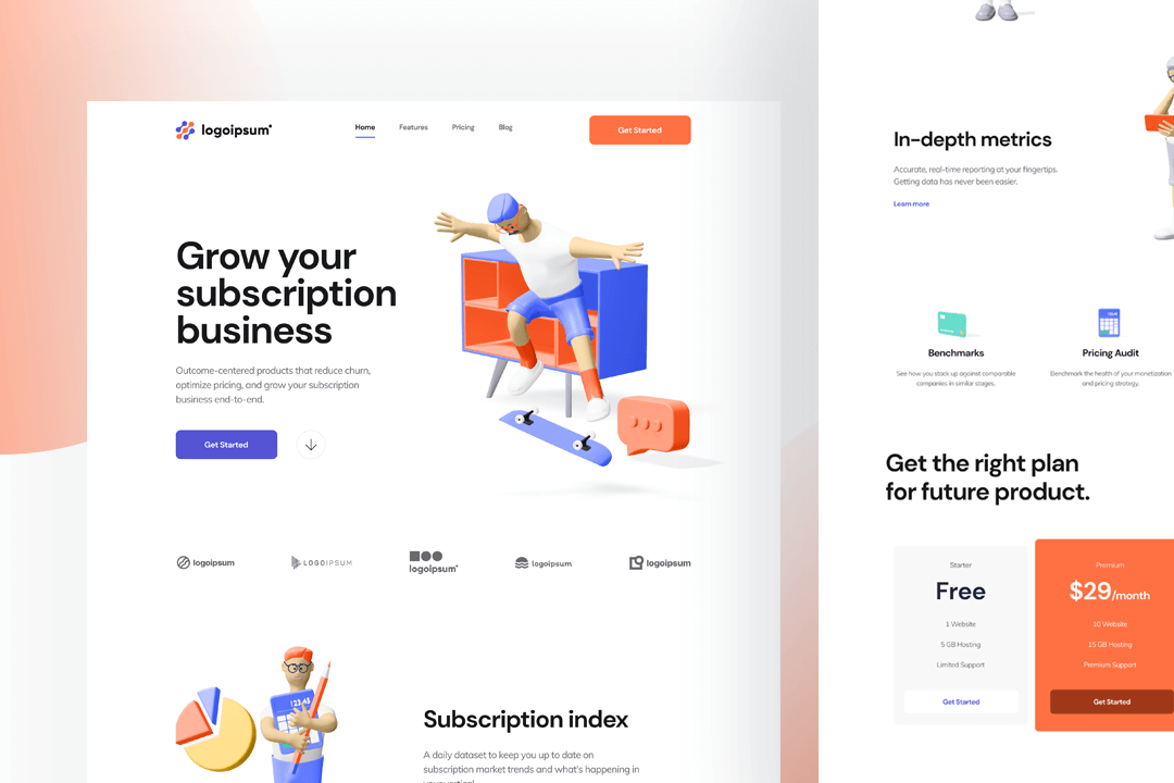 Cloneable Saas Landing Page by Flowbase | Flowbase
